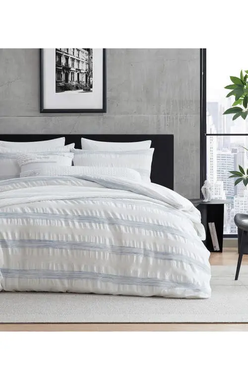 Dkny Waffle Stripe Comforter & Sham Set
