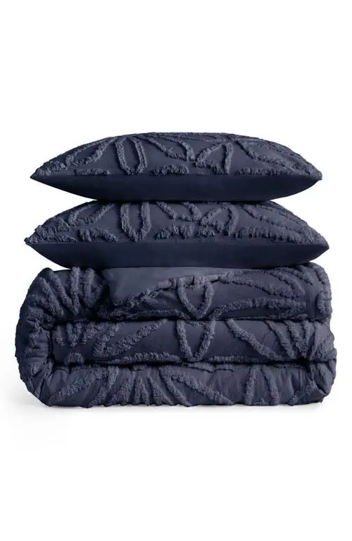PERI HOME Chenille Medallion Duvet & Sham Set - Indigo