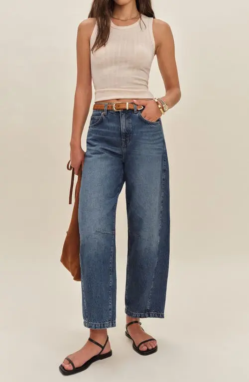 REFORMATION Tyler Ankle Barrel Leg Jeans
