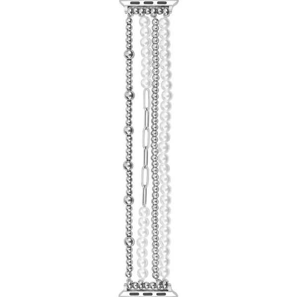 POSH TECH Penny Tone Beaded Apple Watch® Watchband - Silver