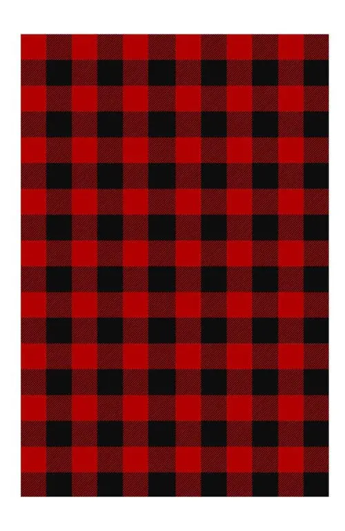 MAD MATS Buffalo Plaid Red & Black - Red And Black