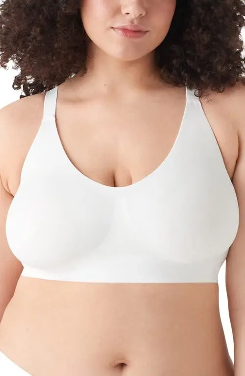 TRUE & CO Soft Form V-neck Adjustable Strap Bralette - White
