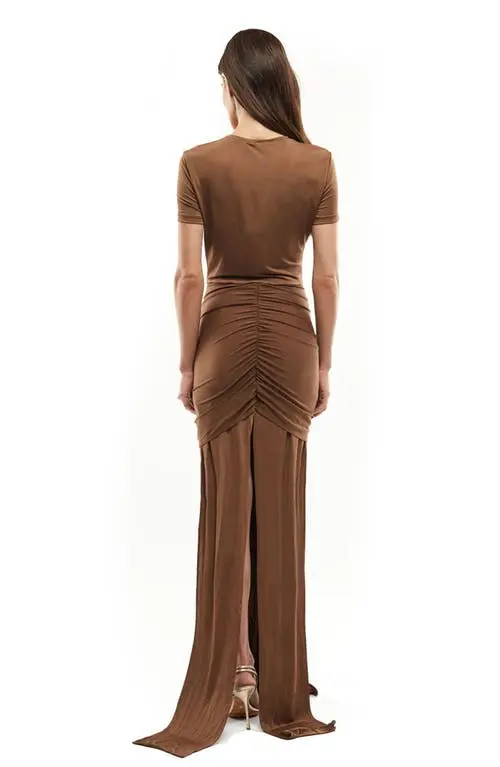 MOTHER OF ALL Viola T-shirt Maxi Dress - Brown
