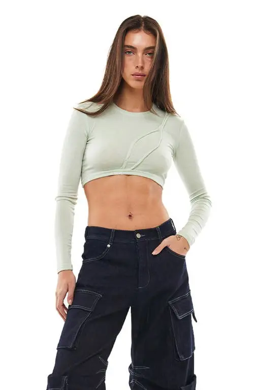 MOTHER OF ALL Pepper Crop Top - Turquoise