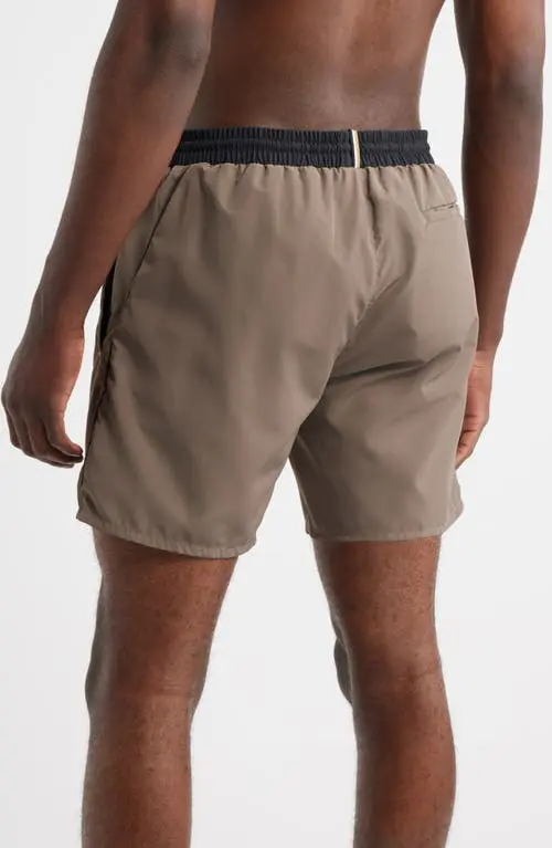 BOSS Starfish Volley Swim Trunks - Medium Brown