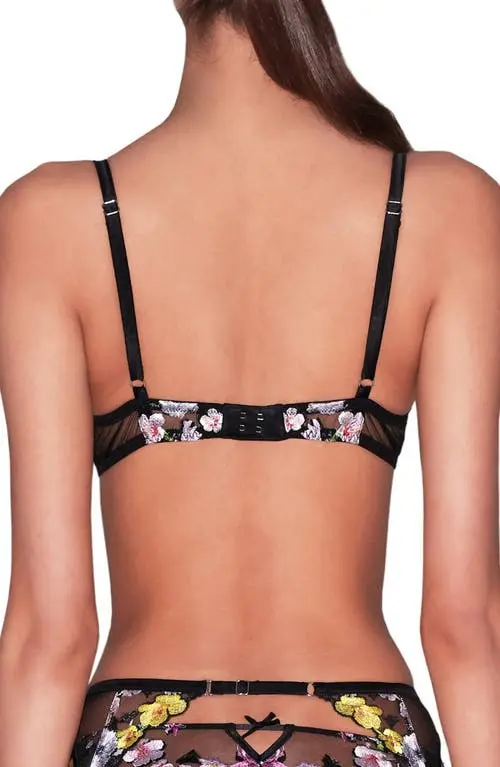 FLEUR DU MAL Eden Balconette Bra - Black