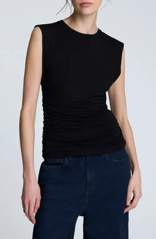 KENNETH COLE Ruched Sleeveless Knit Top