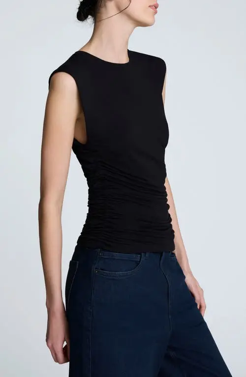 KENNETH COLE Ruched Sleeveless Knit Top