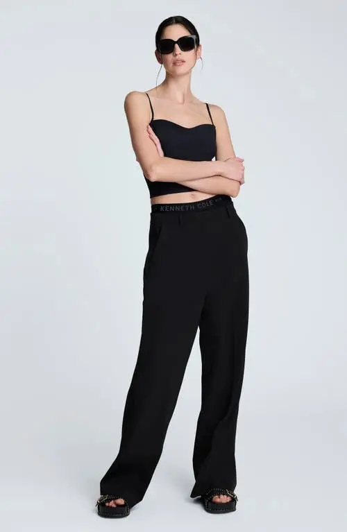 KENNETH COLE Luxe Twill Wide Leg Pants