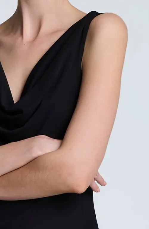 KENNETH COLE Sleeveless Cowl Neck Dress - Black
