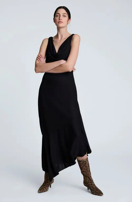KENNETH COLE Sleeveless Cowl Neck Dress - Black