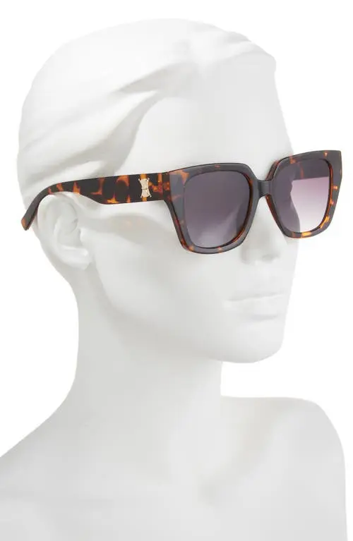 Le Specs The Illusion 54mm Gradient Square Sunglasses - Tortoise/khaki Gradient