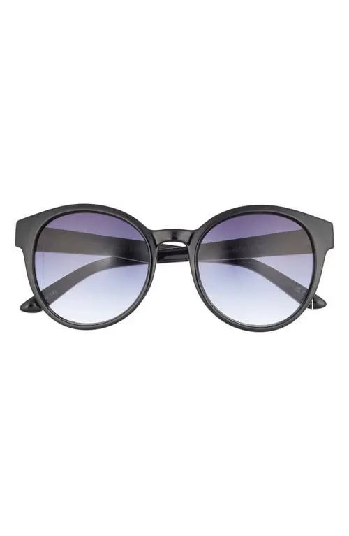 Le Specs Paramount 53mm Gradient Round Sunglasses - Black/smoke Grad