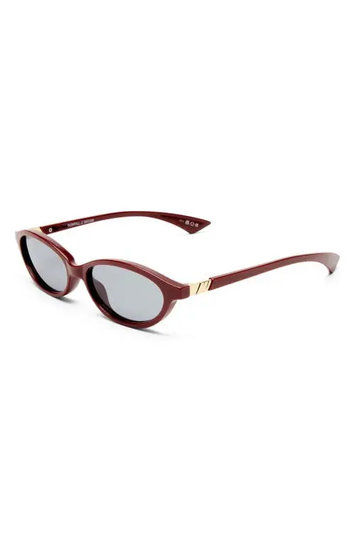 Le Specs Duskfall 55mm Oval Sunglasses - Merlot/smoke Tint