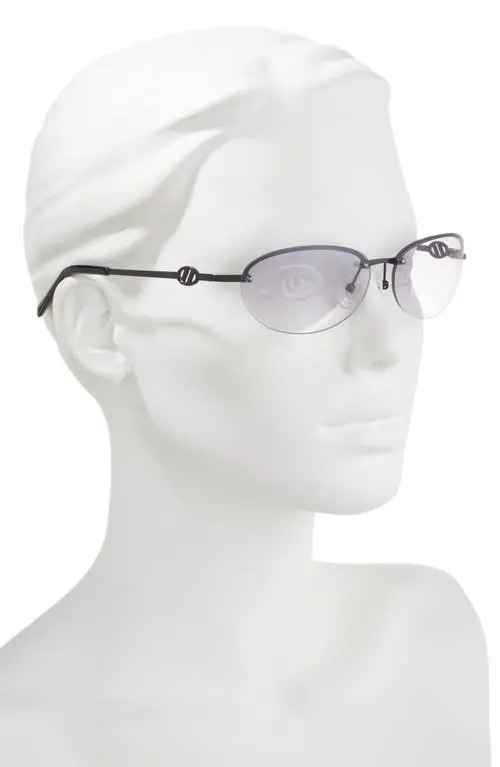 Le Specs Slinky 62mm Oval Sunglasses