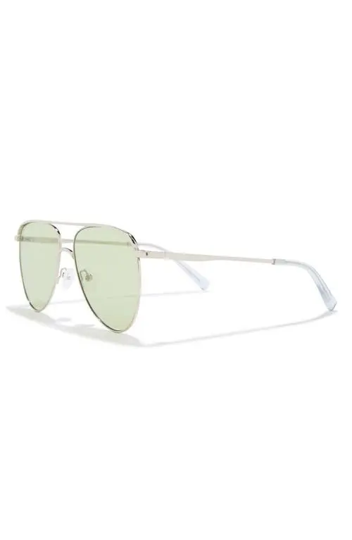 Le Specs The Duke 57mm Aviator Sunglasses - Silver