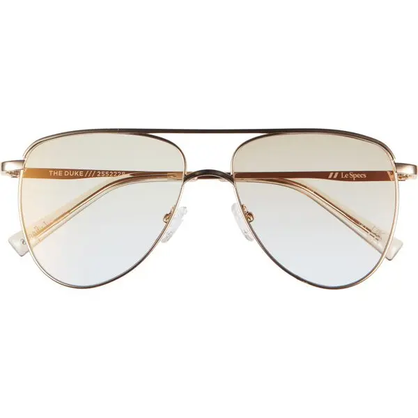 Le Specs The Duke 57mm Gradient Aviator Sunglasses - Gold