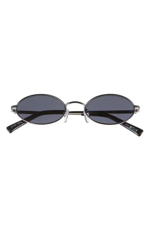 Le Specs Love Train Oval Sunglasses - Silver