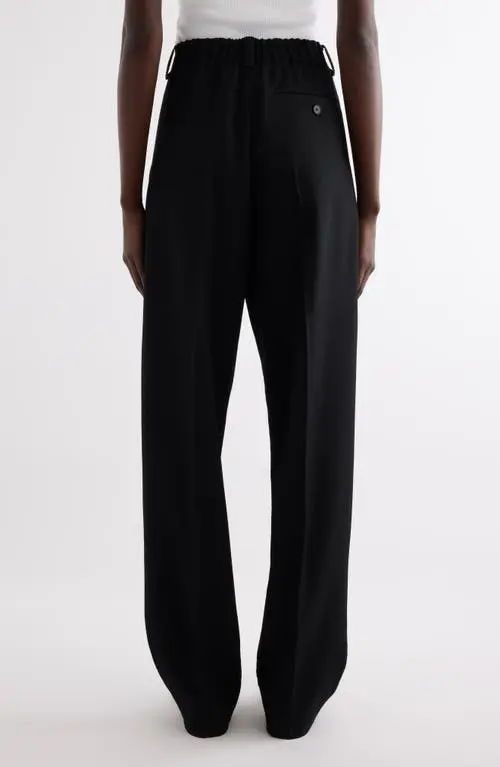 Givenchy Double Pleat Low Waist Wool Pants - Black