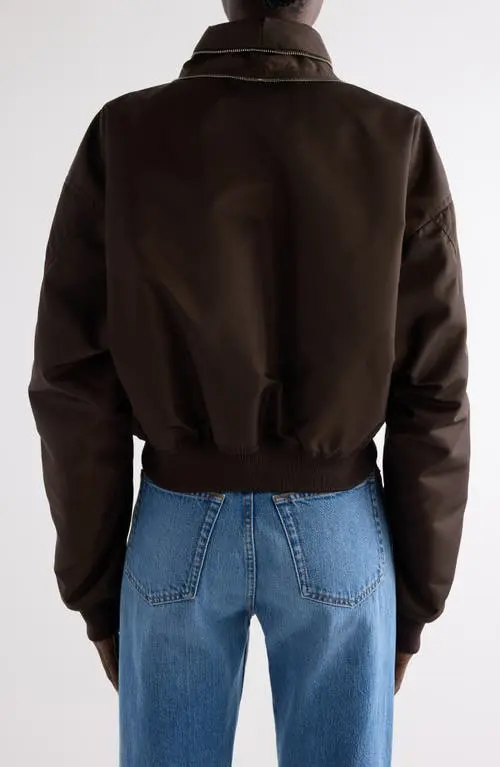 Givenchy Zip Shawl Collar Bomber Jacket - Brown