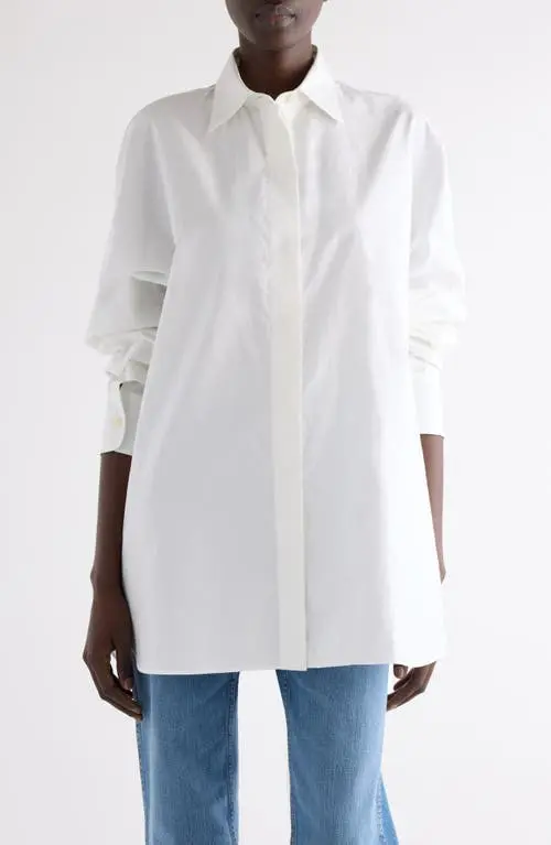 Givenchy Cocoon Cotton Poplin Button-up Shirt