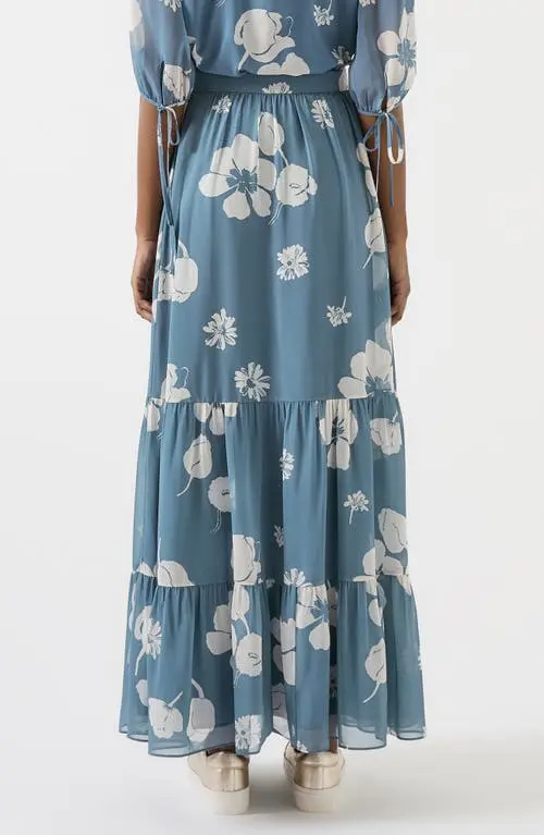 LK BENNETT Rumi Floral Tiered Maxi Skirt