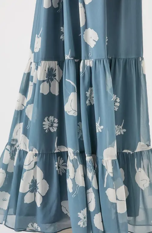 LK BENNETT Rumi Floral Tiered Maxi Skirt