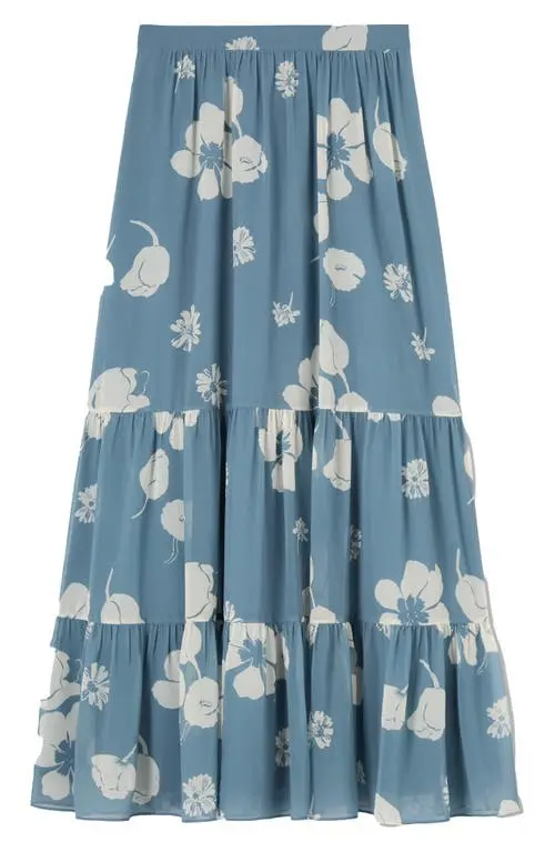 LK BENNETT Rumi Floral Tiered Maxi Skirt