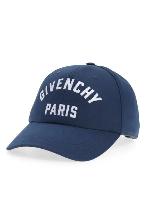 Givenchy Embroidered Logo Adjustable Baseball Cap - Navy