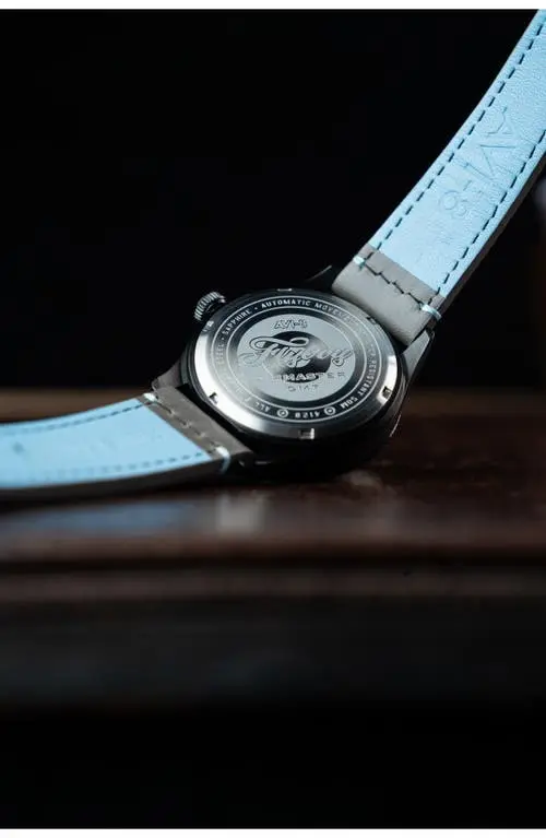 AVI-8 Flyboy Airmaster Gmt Leather Strap Watch - Grey