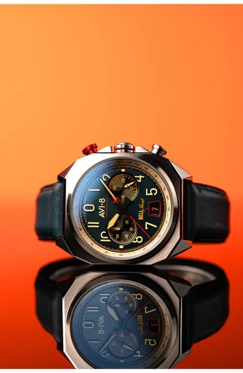 AVI-8 Bell X-1 Machbuster Chronograph Watch - Blue