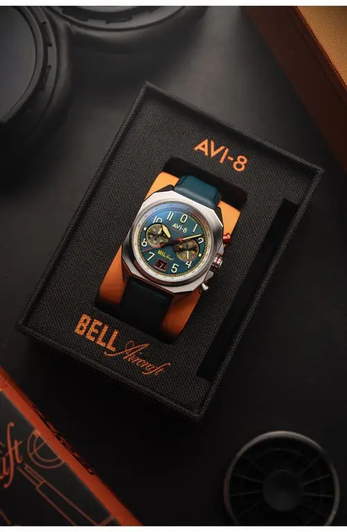 AVI-8 Bell X-1 Machbuster Chronograph Watch - Blue