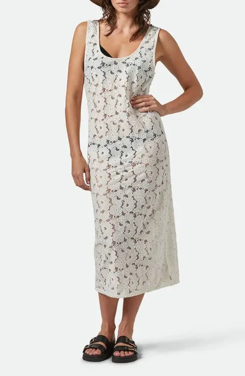 Brixton Cotton Blend Lace Cover-up Dress - Whitecap