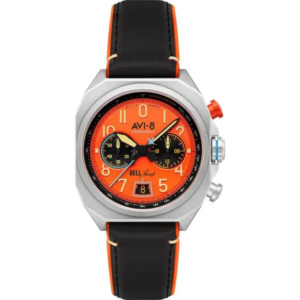 AVI-8 Bell X-1 Machbuster Chronograph Watch - Orange