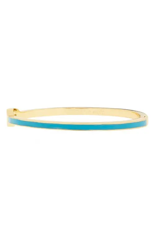 MARLYN SCHIFF Thin Enamel Hinge Bracelet - Gold Turquoise