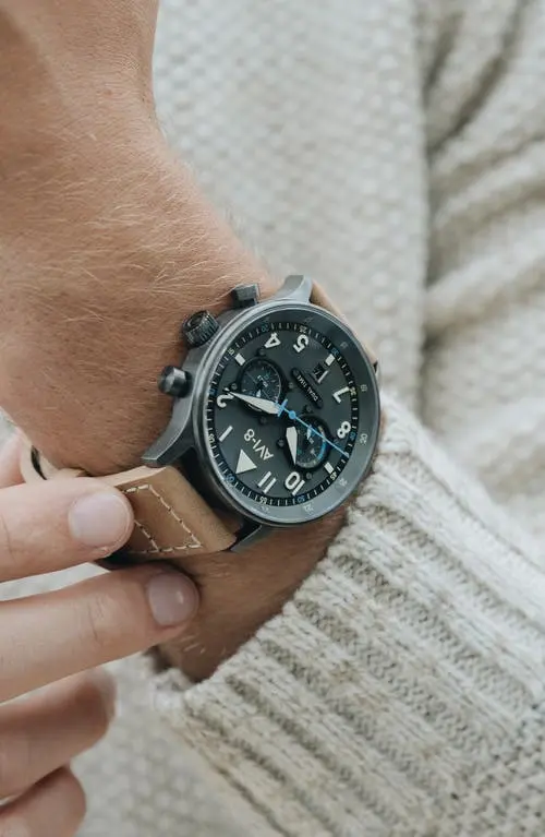AVI-8 Hawker Hurricane Chronograph Leather Strap Watch