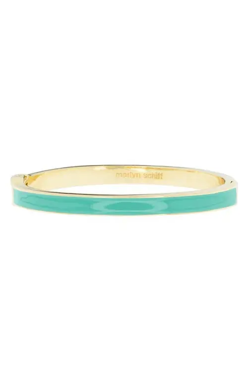 MARLYN SCHIFF Enamel Hinge Bracelet - Gold Seafoam