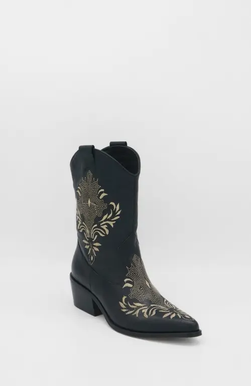 STIVALI NEW YORK Knox Cowboy Boots - Black