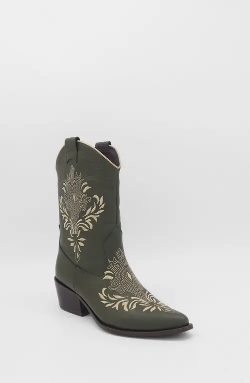 STIVALI NEW YORK Knox Cowboy Boots - Olive