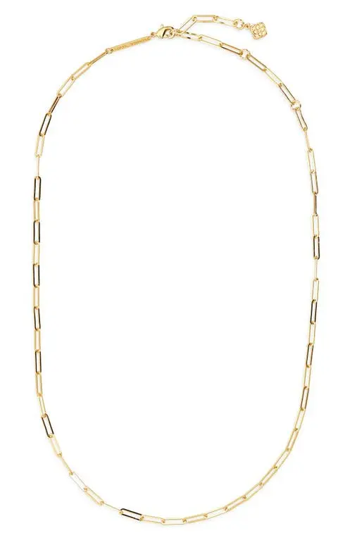 Kendra Scott Courtney Paper Clip Chain Necklace - Gold