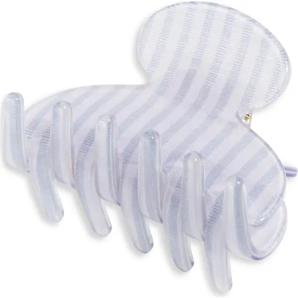 France Luxe Couture Stripe Small Claw Clip - Blue And White Stripe