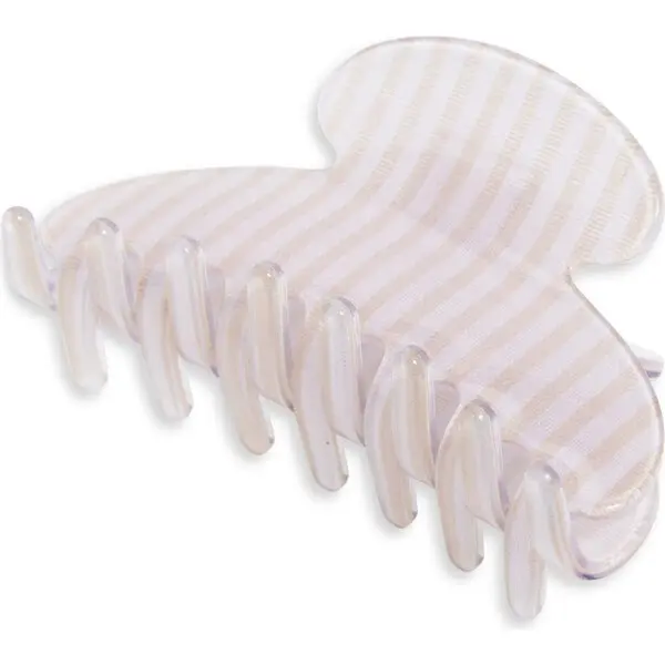 France Luxe Couture Stripe Claw Clip - Yellow And White Stripe