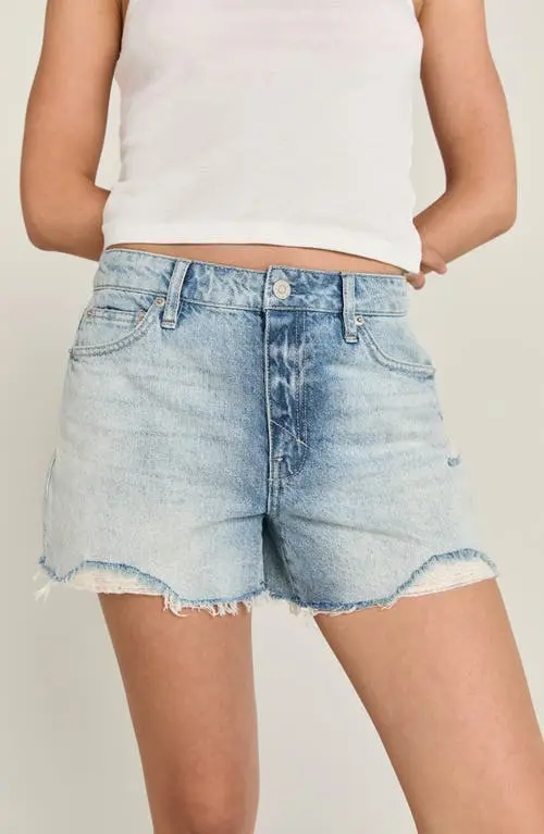 UNPUBLISHED Emma Raw Hem Denim Shorts - Bow