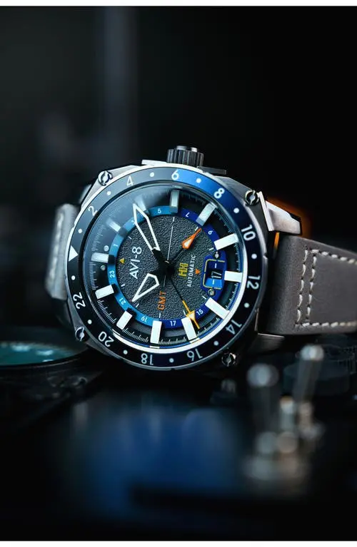 AVI-8 Hawker Hunter Atlas Gmt Automatic Strap Watch