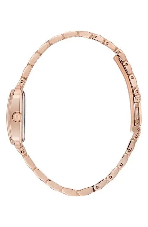 Furla Heritage Crystal Square Bracelet Watch - Rose Gold