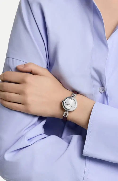 Furla Glamour Chic Mixed Material Bracelet Watch - Silver-tone