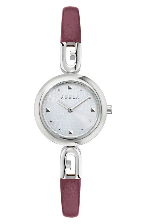 Furla Glamour Chic Mixed Material Bracelet Watch - Silverone