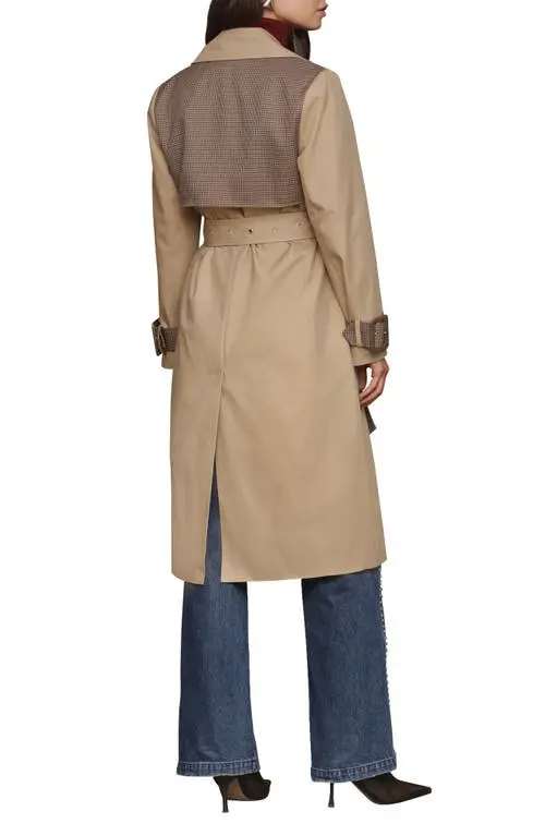 Avec Les Filles Pattern Block Trench Coat