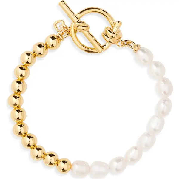 Kate Spade New York Ropes & Knots Toggle Bracelet - Cream/gold.