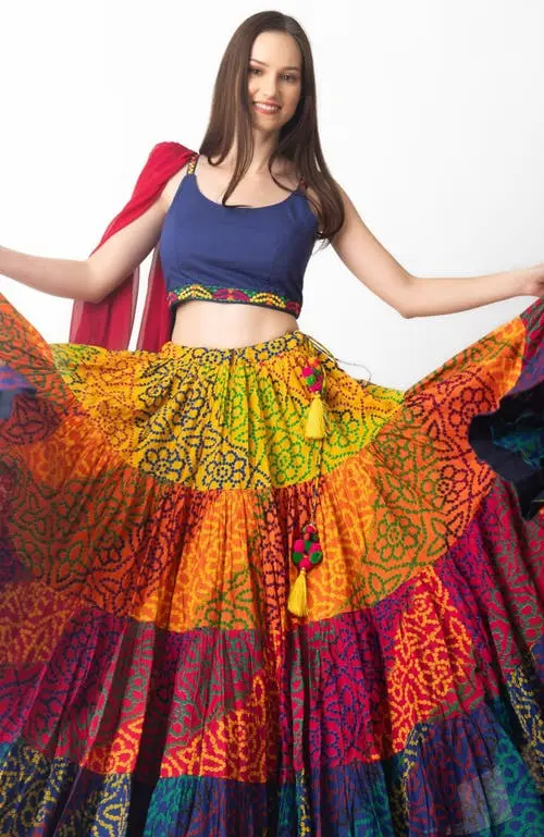 RAAS Tiered Chaniya Choli Set